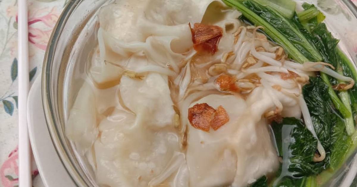 Resep Wonton soup/ Pangsit kuah oleh Neng Cici - Cookpad