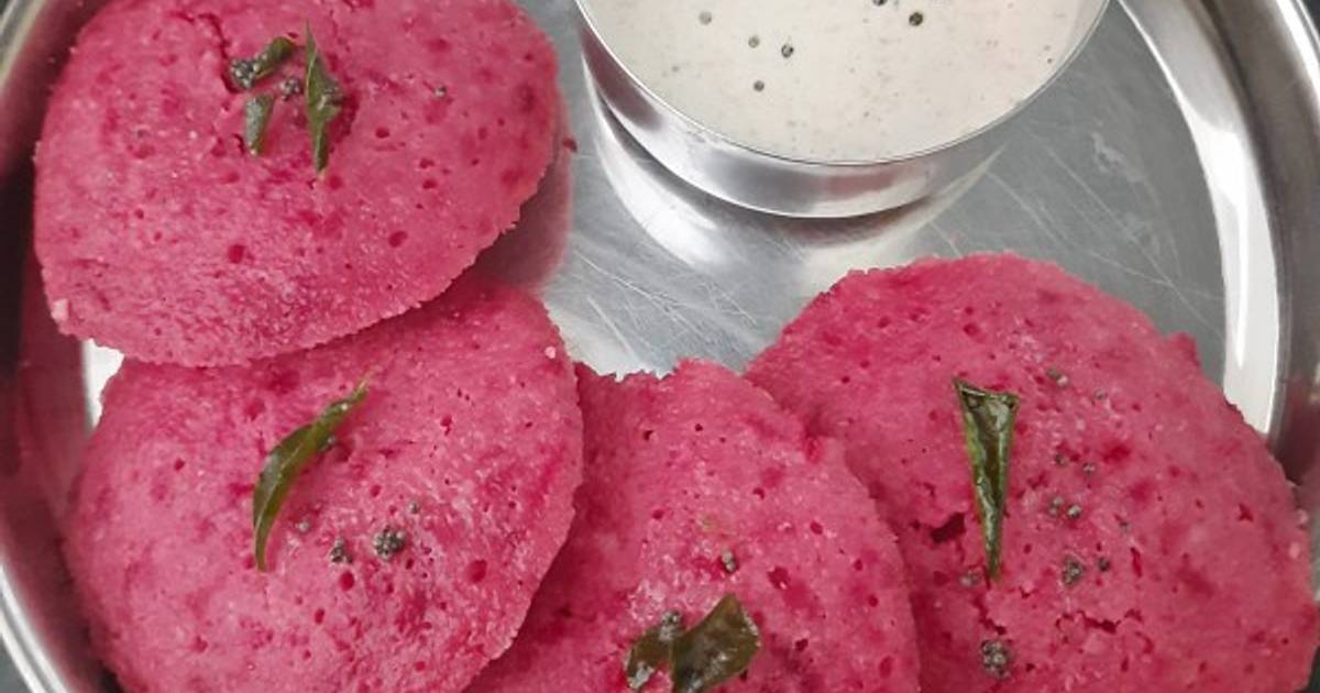 Beetroot oats and rava idli Recipe by Jayakrite Kande - Cookpad
