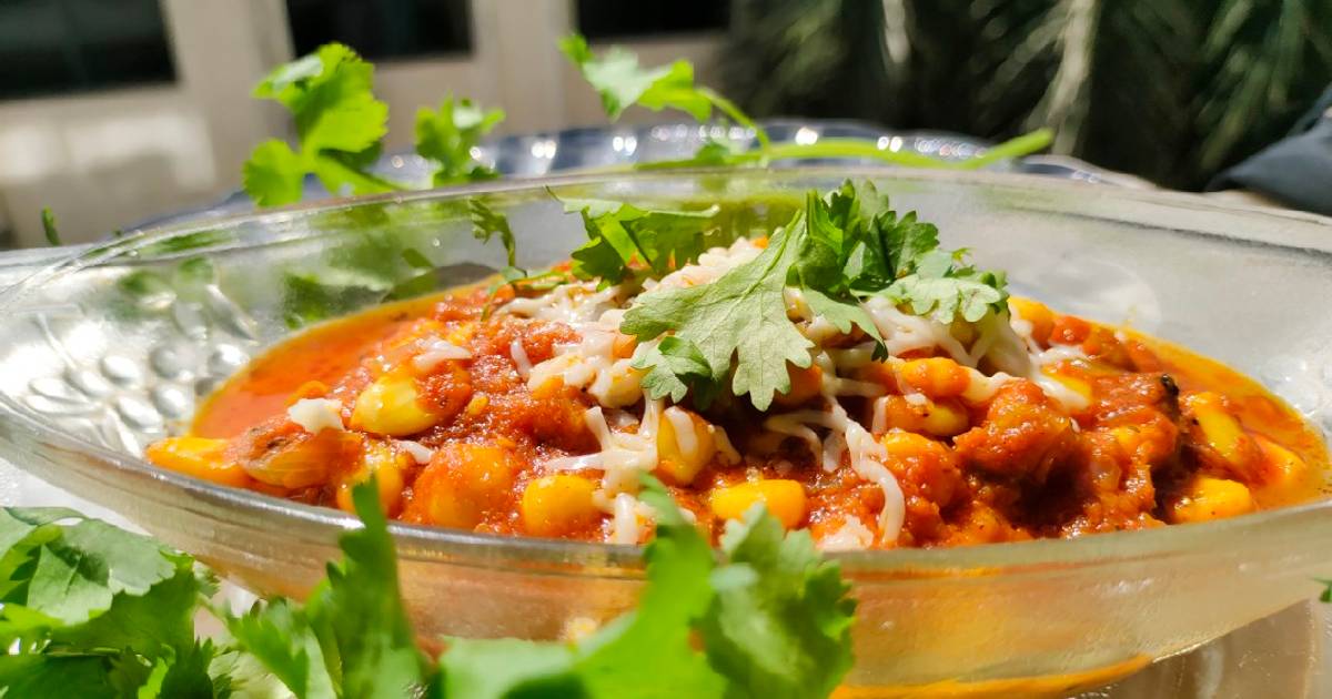 Corn capsicum masala subzi Recipe by Poonam N Jhaveri - Cookpad