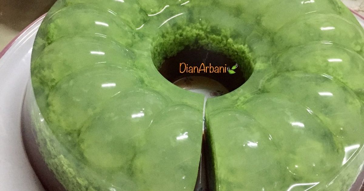 Resep Puding Lumut Pandan Lapis Coklat (Moss Pudding Layer Chocolate ...