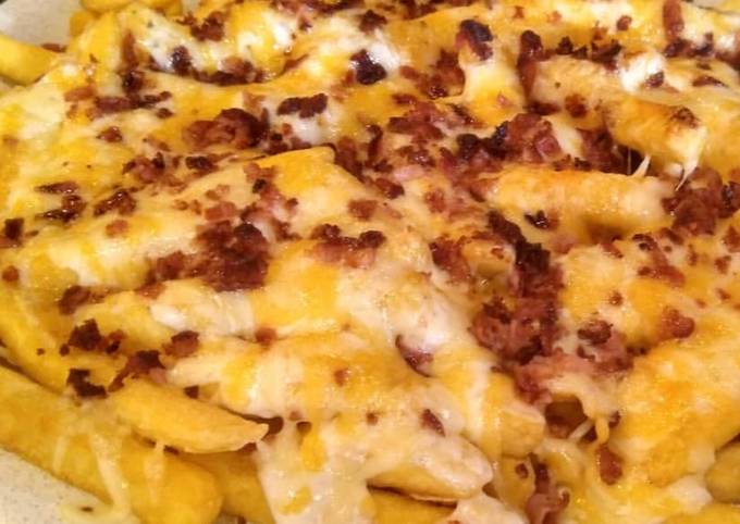 Bacon cheese fries (estilo Foster) Receta de Chefita- Cookpad