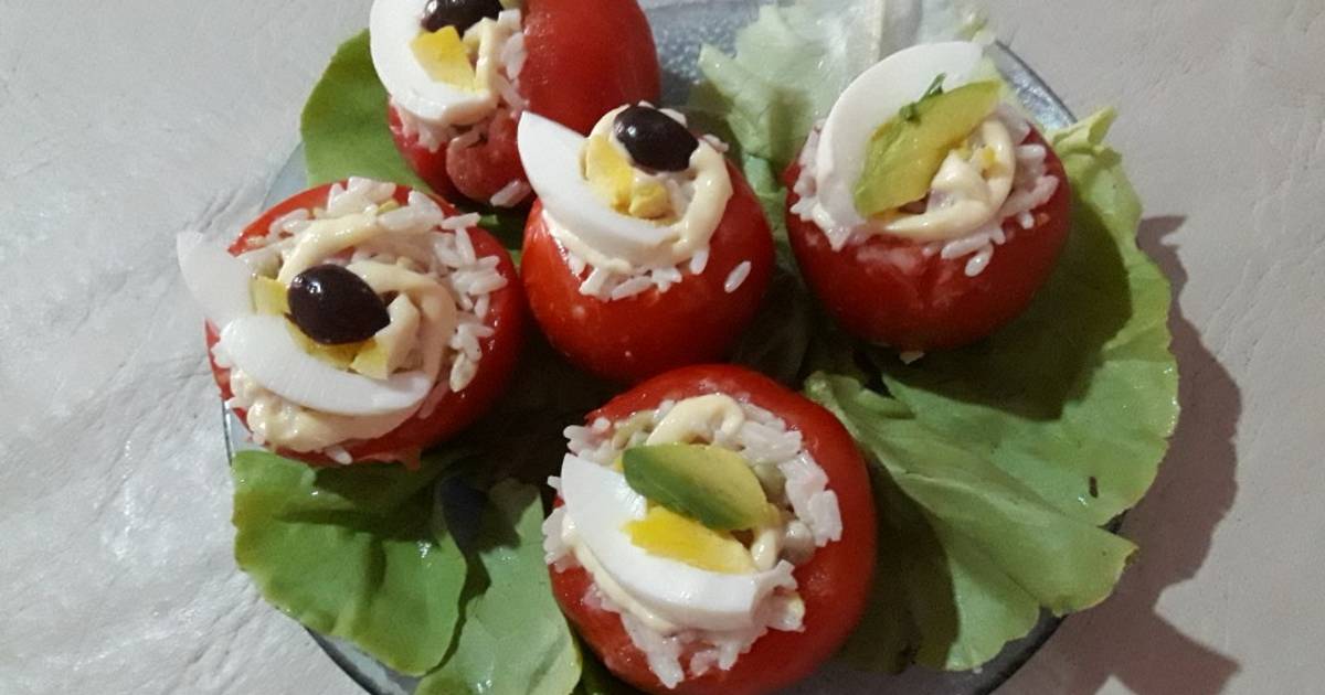 Tomatitos rellenos frescos Receta de CAROLINA- Cookpad