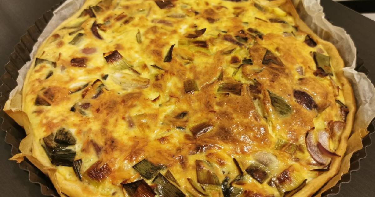 Tarte poireaux et oignon rouge de Lo Reine - Cookpad