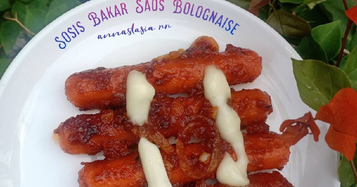 Resep Sosis Bakar Saos Bolognaise oleh annastasia rr - Cookpad