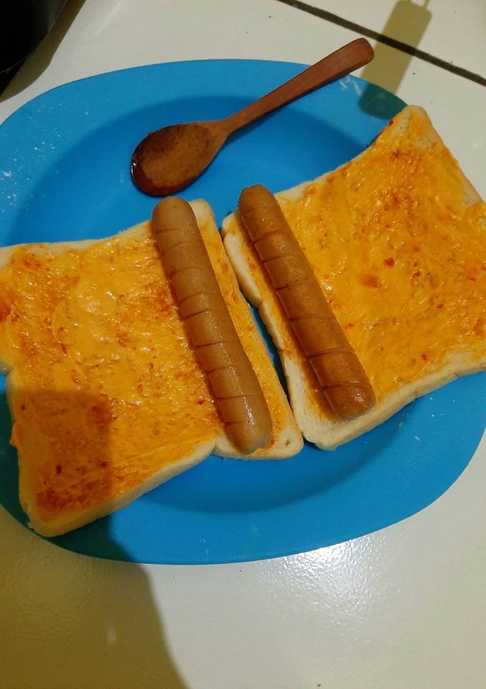 Resep Roti Tawar Isi sosis (Sandwich) Simple oleh Irma Lestari - Cookpad