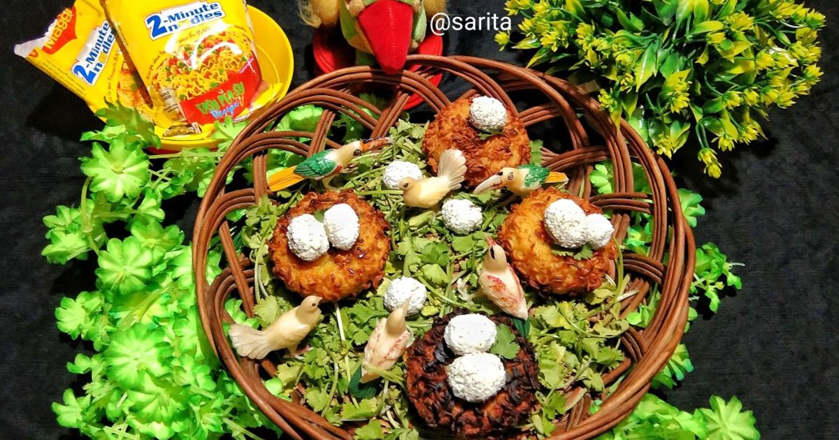 Sarita Nath দ্বারা বার্ড নেস্ট ম্যাগি কাটলেট (Bird Nest Maggi Cutlet ...
