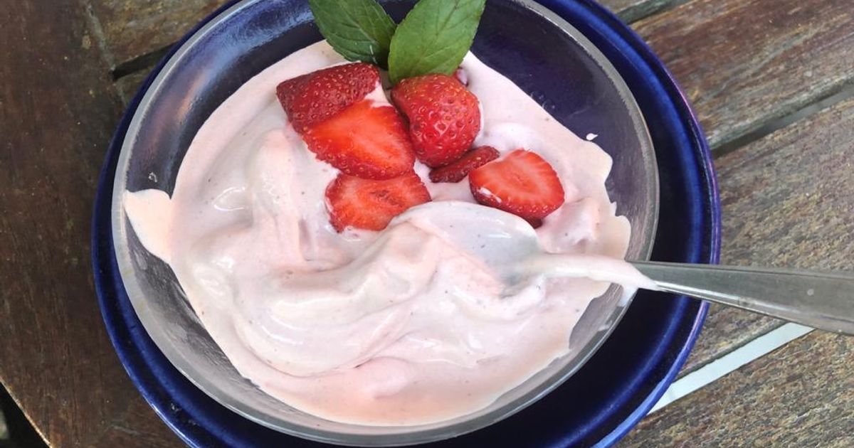 Keto Helado De Frutilla A La Crema Receta de Marian- Cookpad
