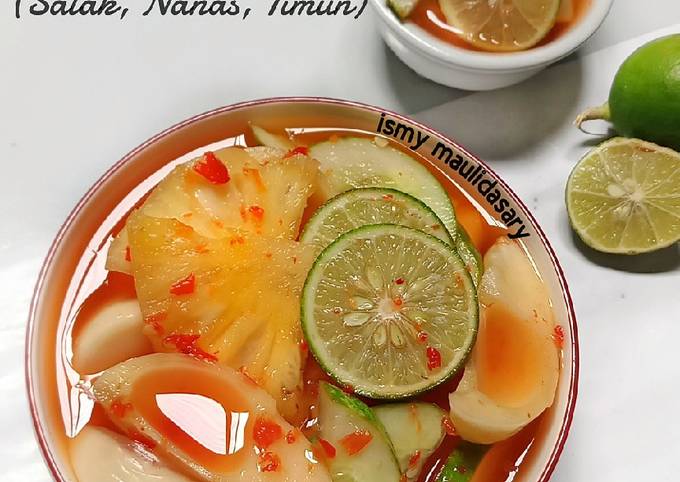 Resep Asinan Buah (Salak, Nanas, Timun) oleh Ismy Maulidasary - Cookpad