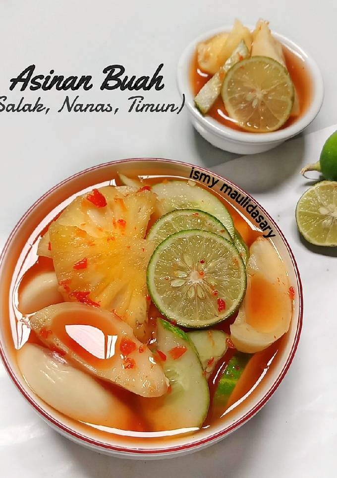 Resep Asinan Buah (Salak, Nanas, Timun) oleh Ismy Maulidasary - Cookpad