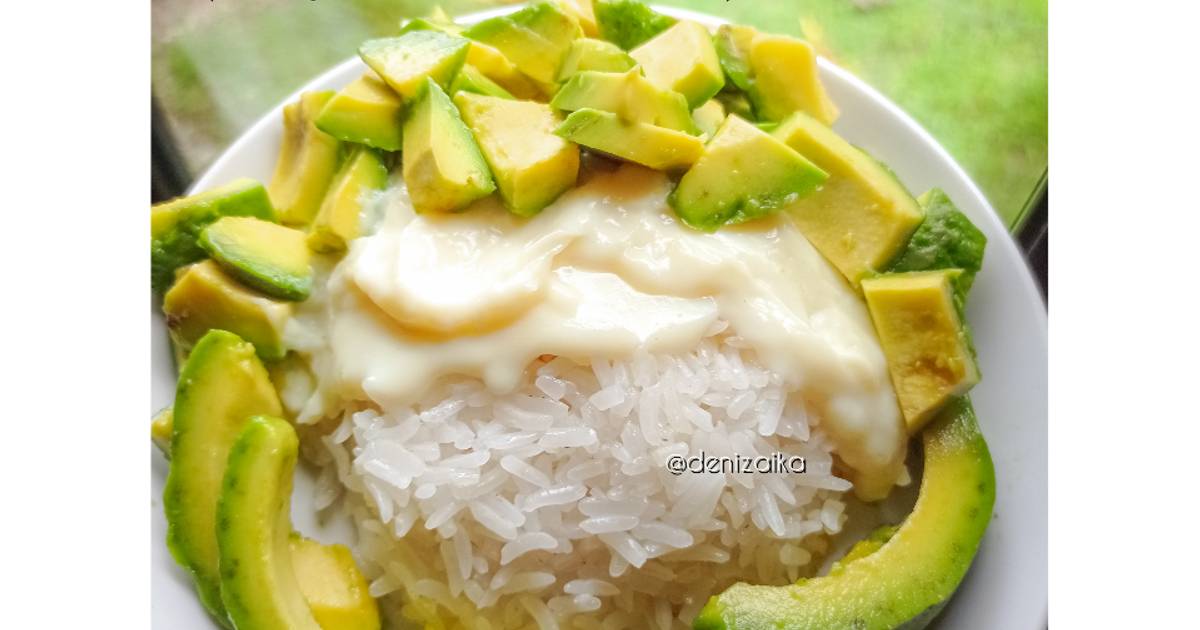Resep Avocado Sticky Rice (Tanpa Gula & Santan menu diet) oleh Deniza ...