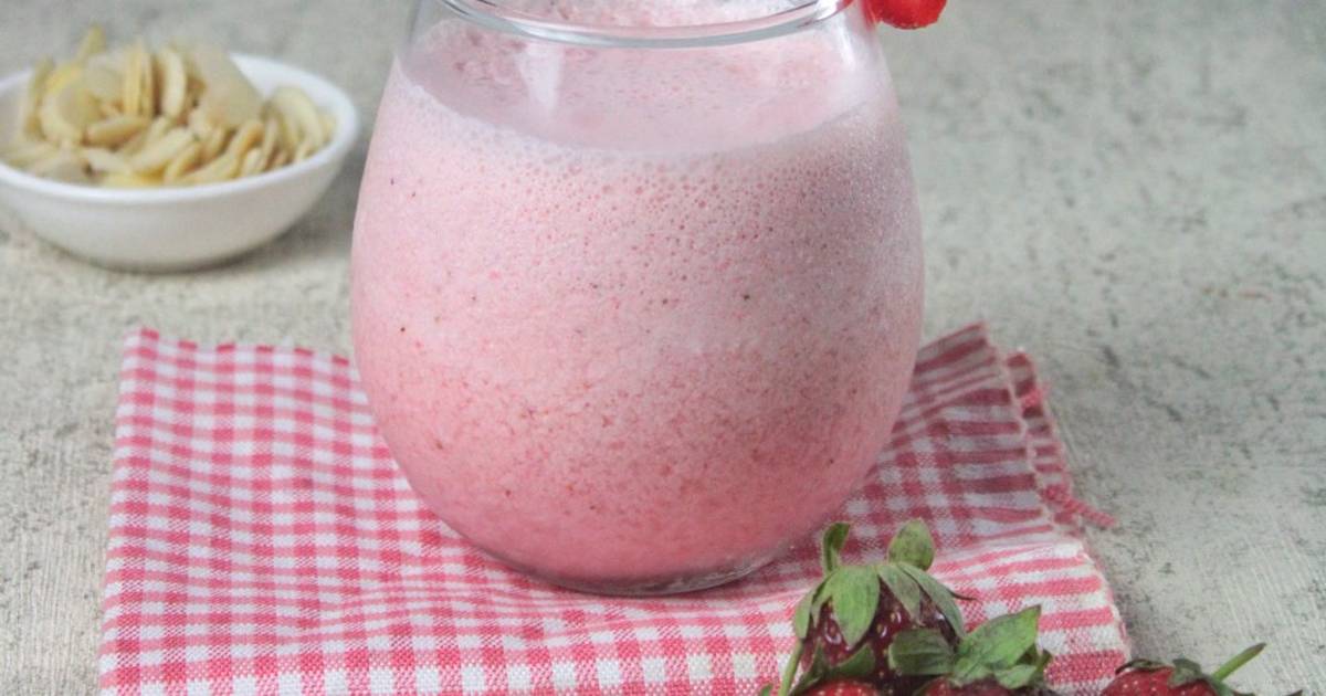 113 resep smothies almond strawberry enak dan mudah - Cookpad