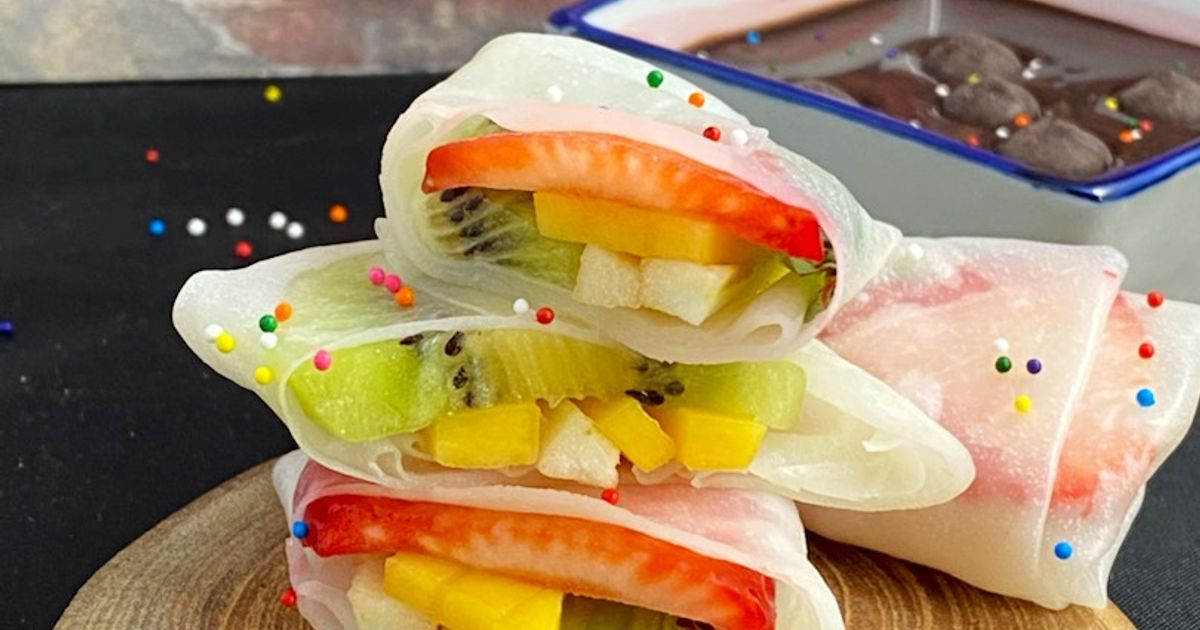 Resep Fruit Spring Roll (Lumpia Buah) oleh Ratih73_Indonesia - Cookpad