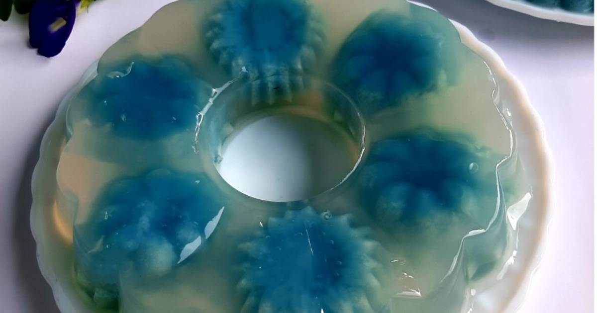 Resep Puding Kaca Bunga Telang oleh HerlinaCs Lim - Cookpad