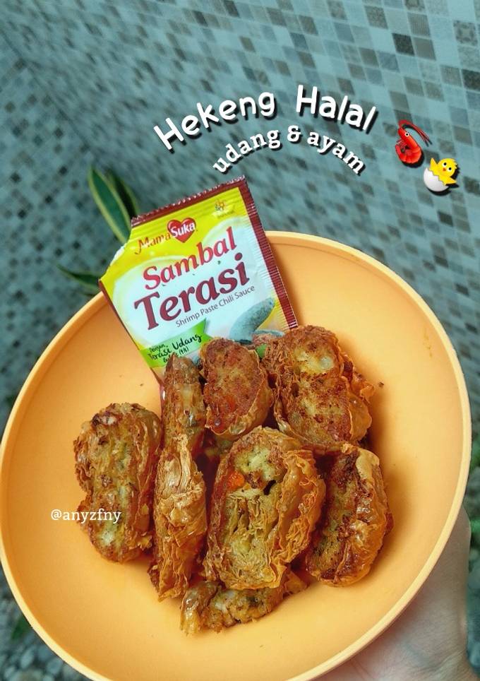 Resep 6. 🦐🐣 Hekeng khas Pontianak (Hekeng Halal udang & ayam) oleh ...