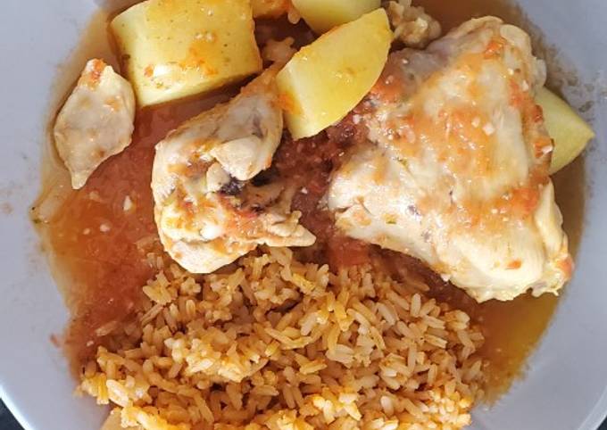 Pollo con papas Receta de Aideth Valencia - Cookpad