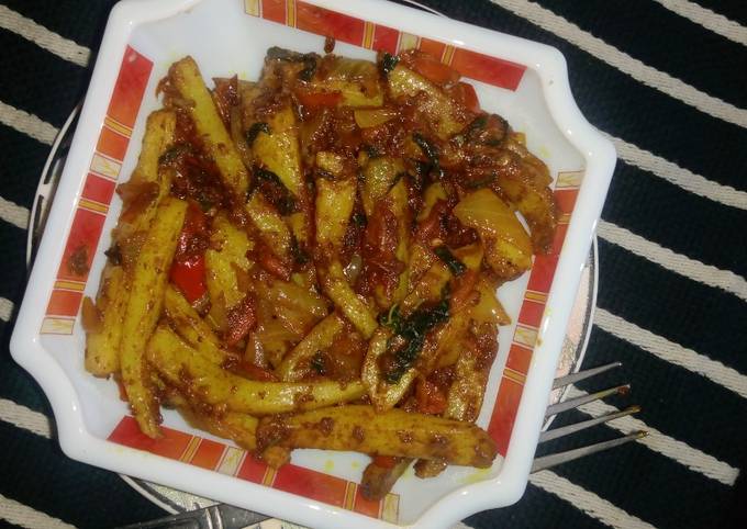 Chips masala Recipe by رحمة - Cookpad