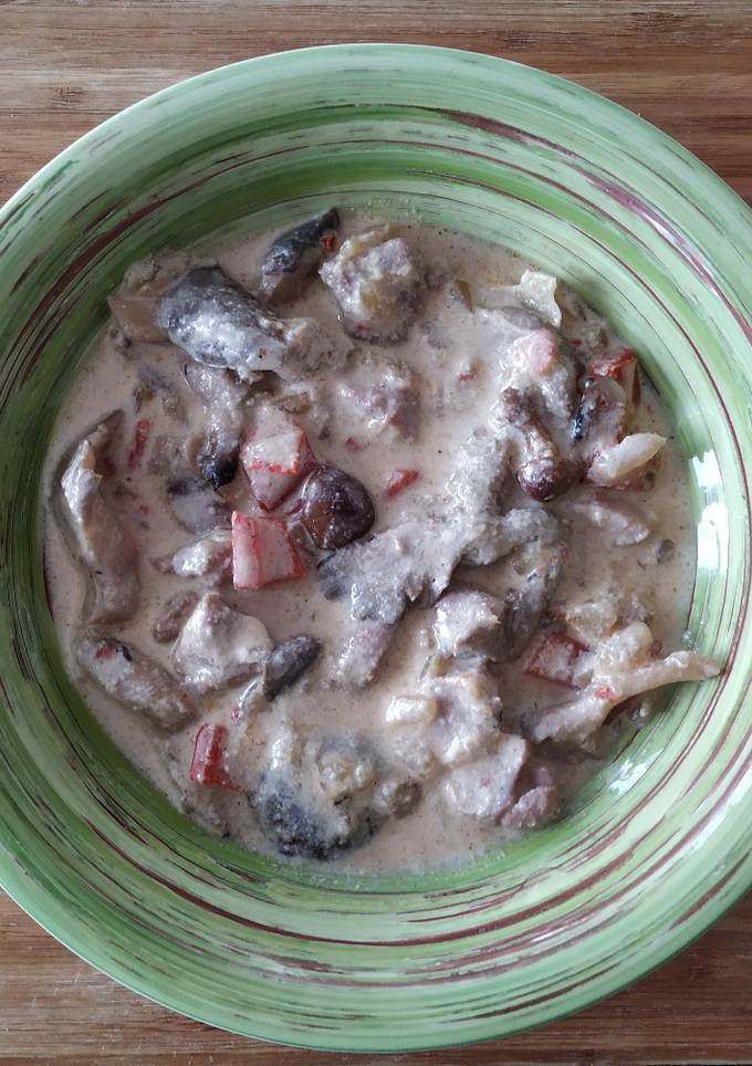 Estofado de pavo con setas Receta de Patri_nutriconsciente- Cookpad