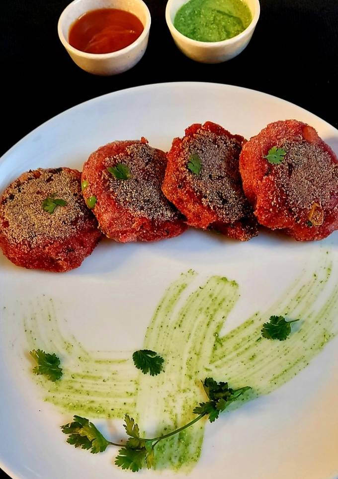 Beetroot Cutlet Recipe by Renu Pushpendra Tyagi - Cookpad