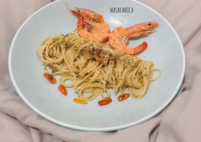 Resep Prawn aglio olio oleh MASAKAN OCA - Cookpad