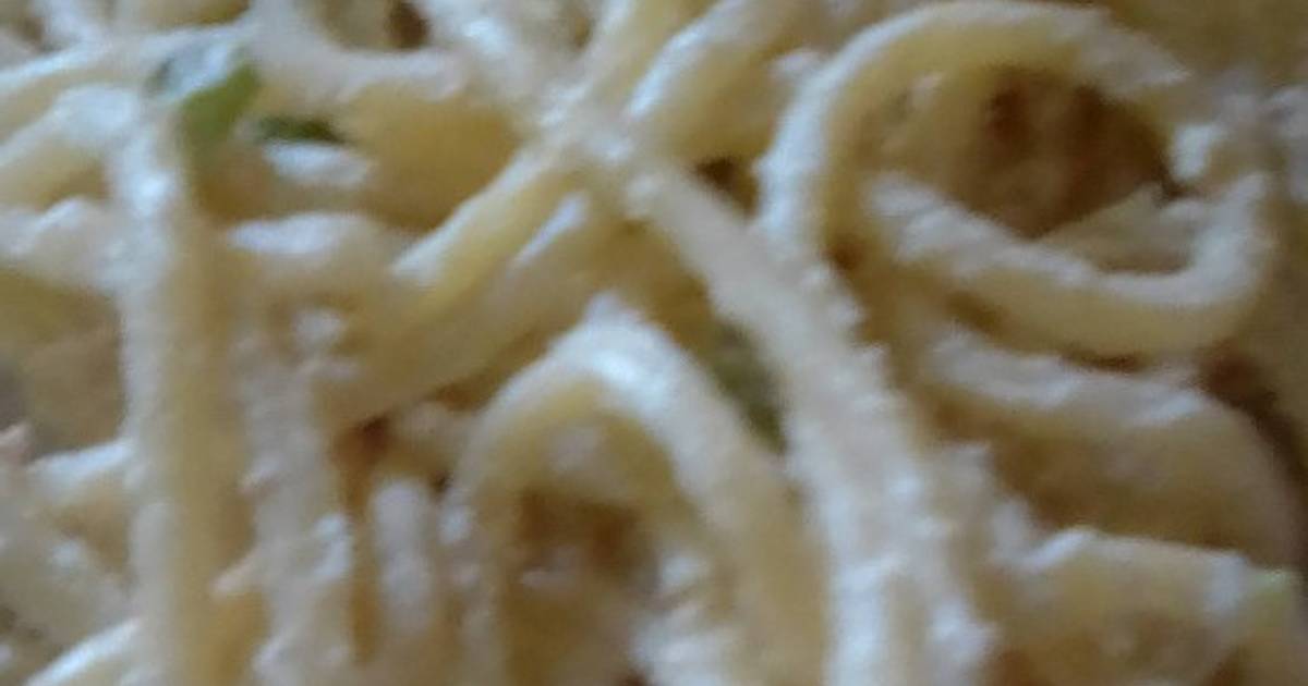 Spaghetti blanco sencillo Receta de Mile- Cookpad