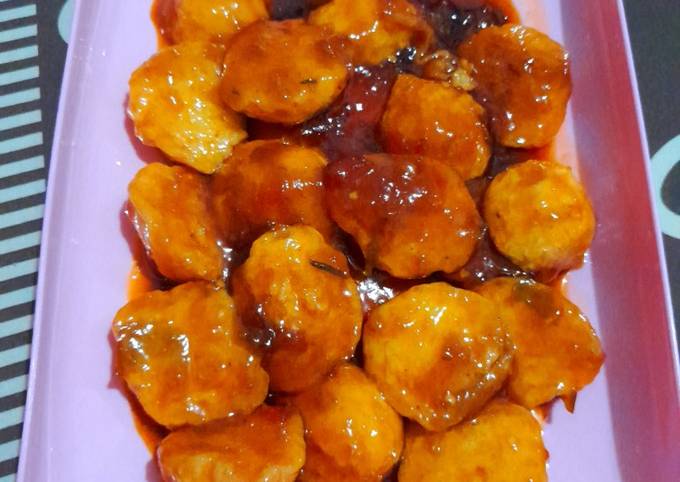 Resep Bakso ikan saos bbq oleh Mai - Cookpad
