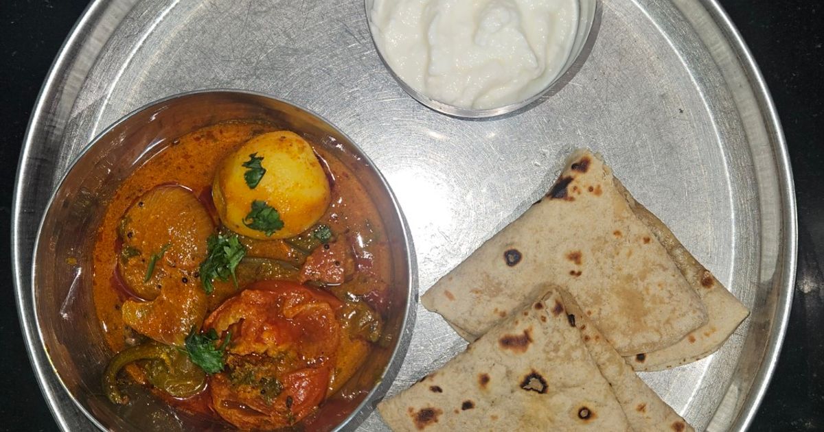 Bharela Ringda Batata With Soft Roti(kathiyawadi Sabzi) Recipe by ...