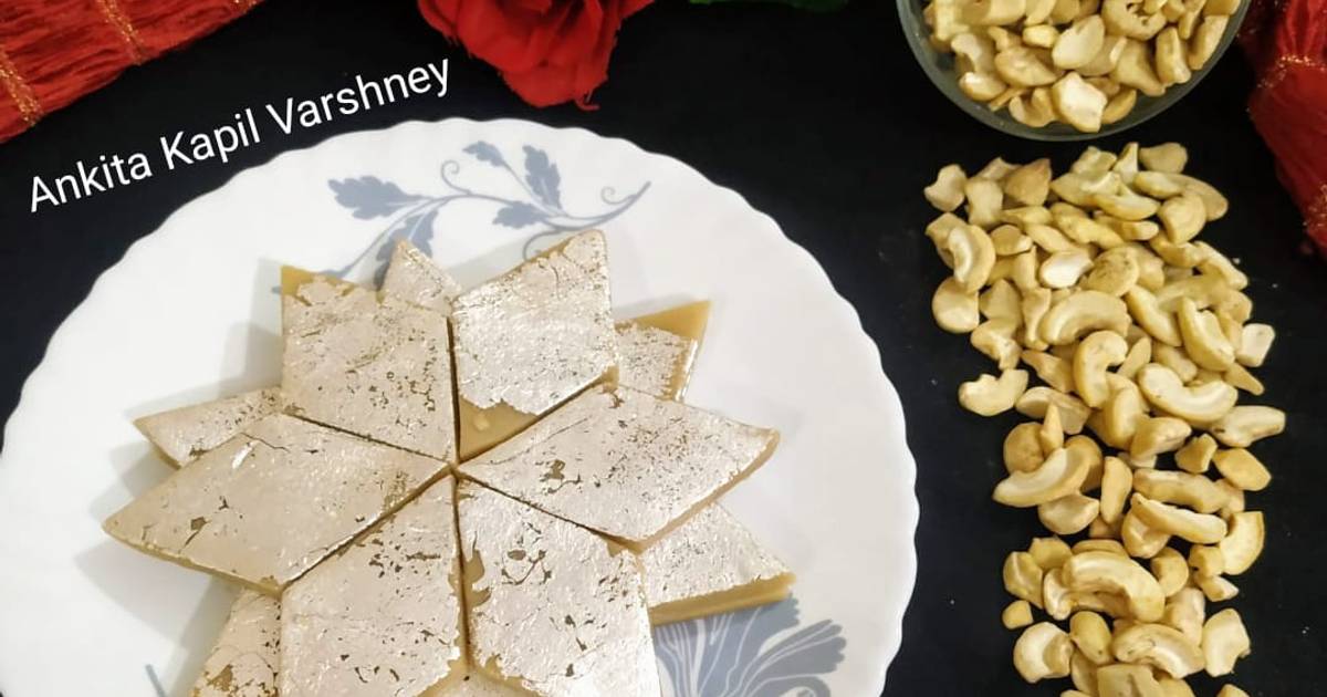 Kaju Katli Recipe by Ankita Kapil Varshney - Cookpad