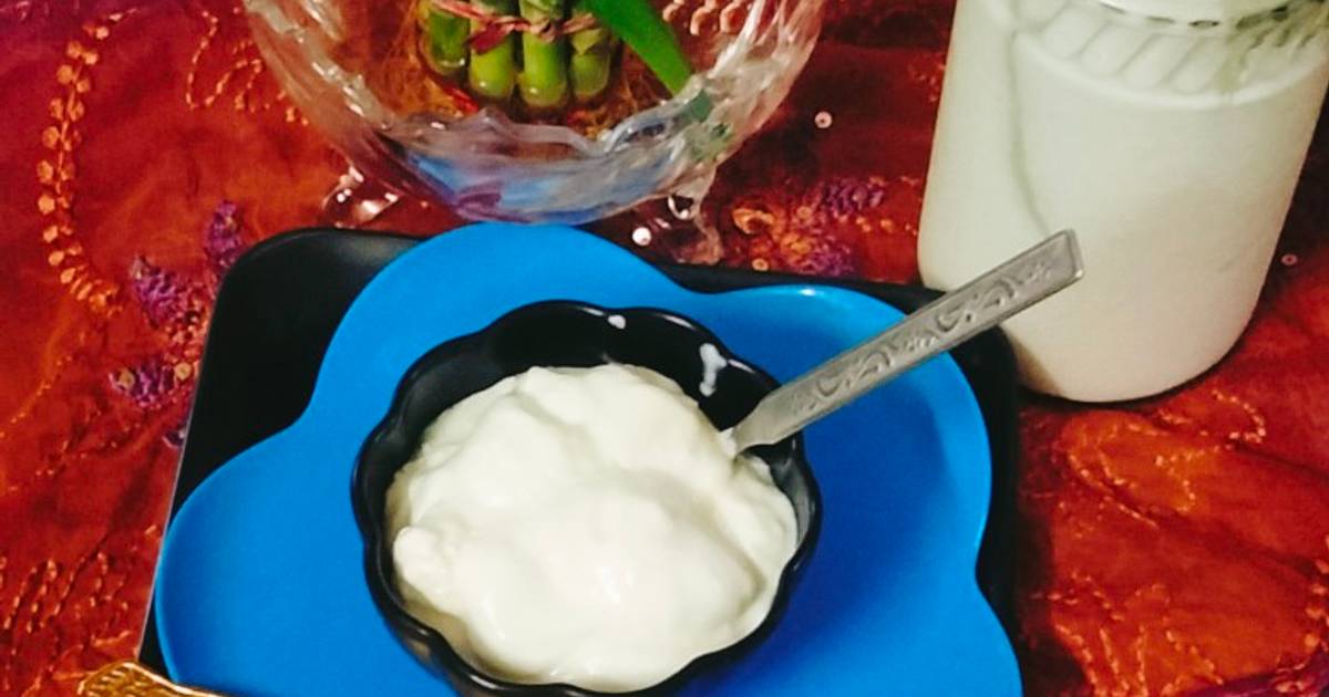 Curd (Homemade thick curd) (dahi) Recipe by Jyoti Prakash Assudani ...