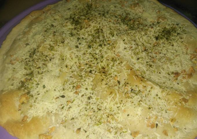 Pizza pan de ajo (sin levadura) Receta de MAMUCHA SILVIA 🌹- Cookpad