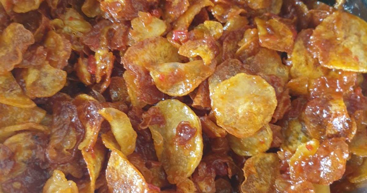 180 resep keripik kentang pedas manis enak dan sederhana ala rumahan ...