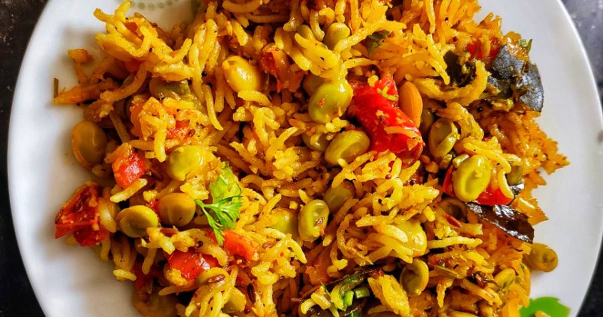 Lima beans pulav (pavta bhat) Recipe by Smita Kiran Patil - Cookpad