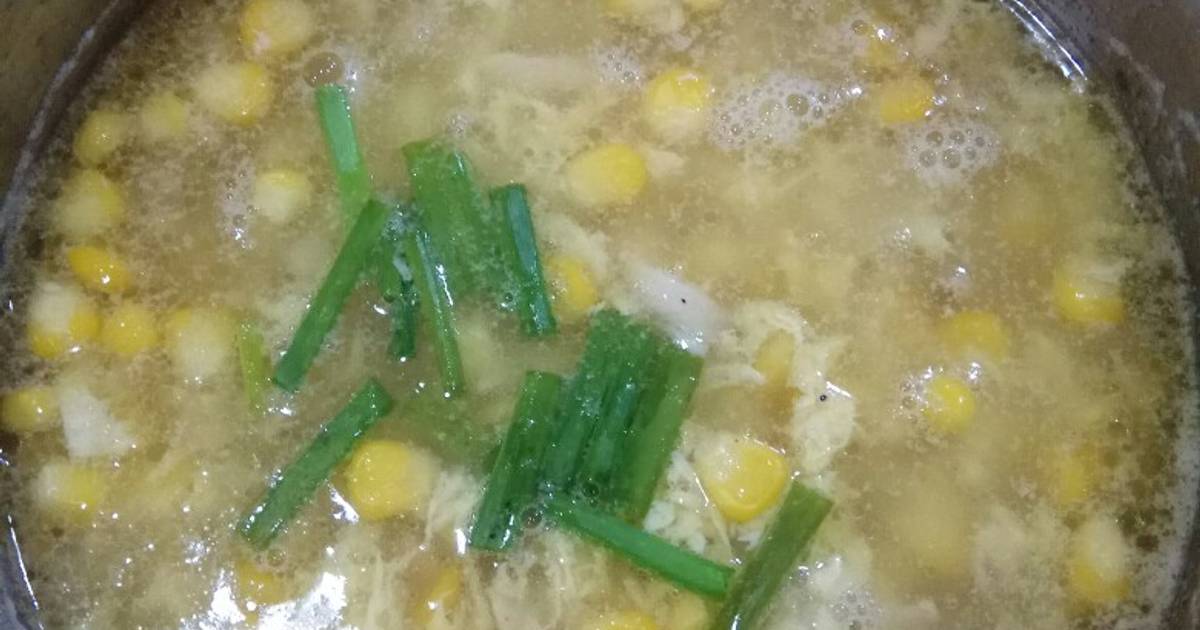 Resep Sup Jagung Telur Simple oleh San San - Cookpad
