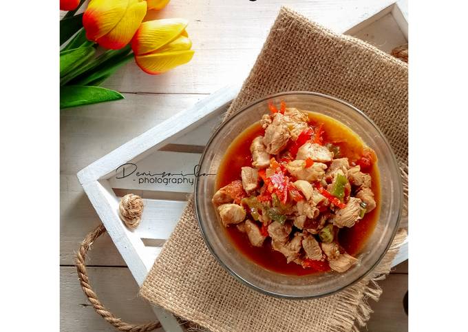 Resep Tahu Telur Kukus topping Ayam Saus Tiram (menu diet) oleh Deniza ...