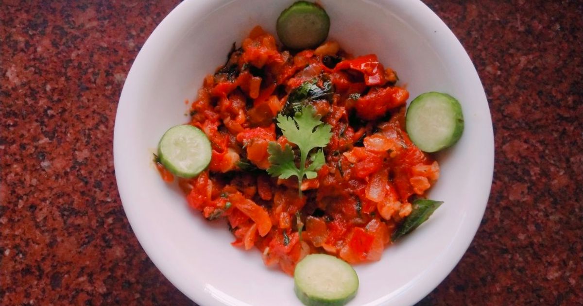 Spicy Tomato Sabzi Recipe by Anupa Patil - Cookpad