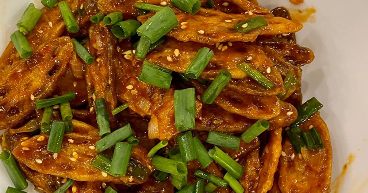 Honey Chilli Lotus Stem Recipe by trisha - Cookpad