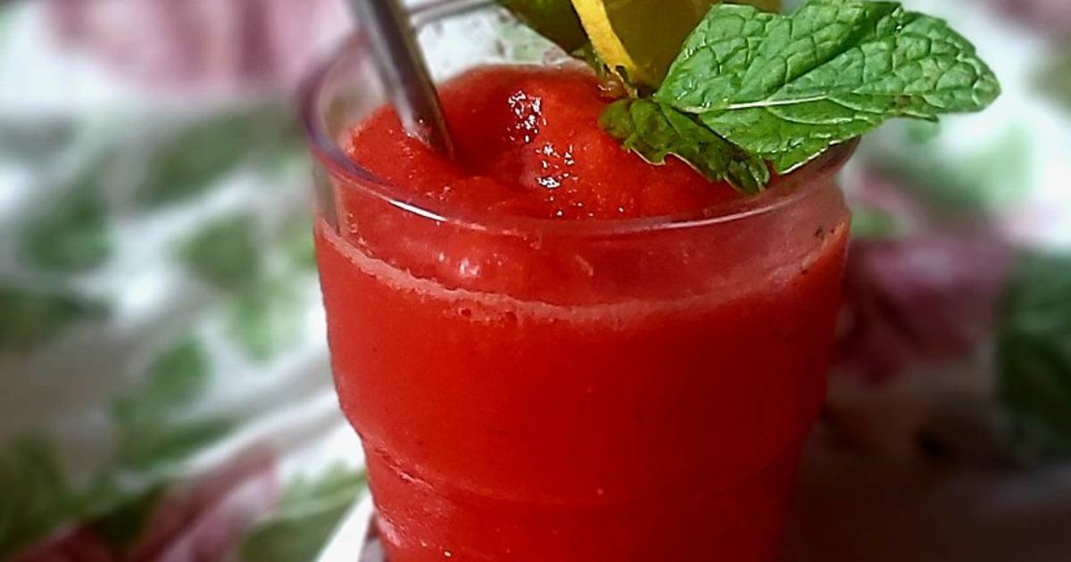 WaterMelon Slush Recipe by Shradha Nema (foodgazin') - Cookpad