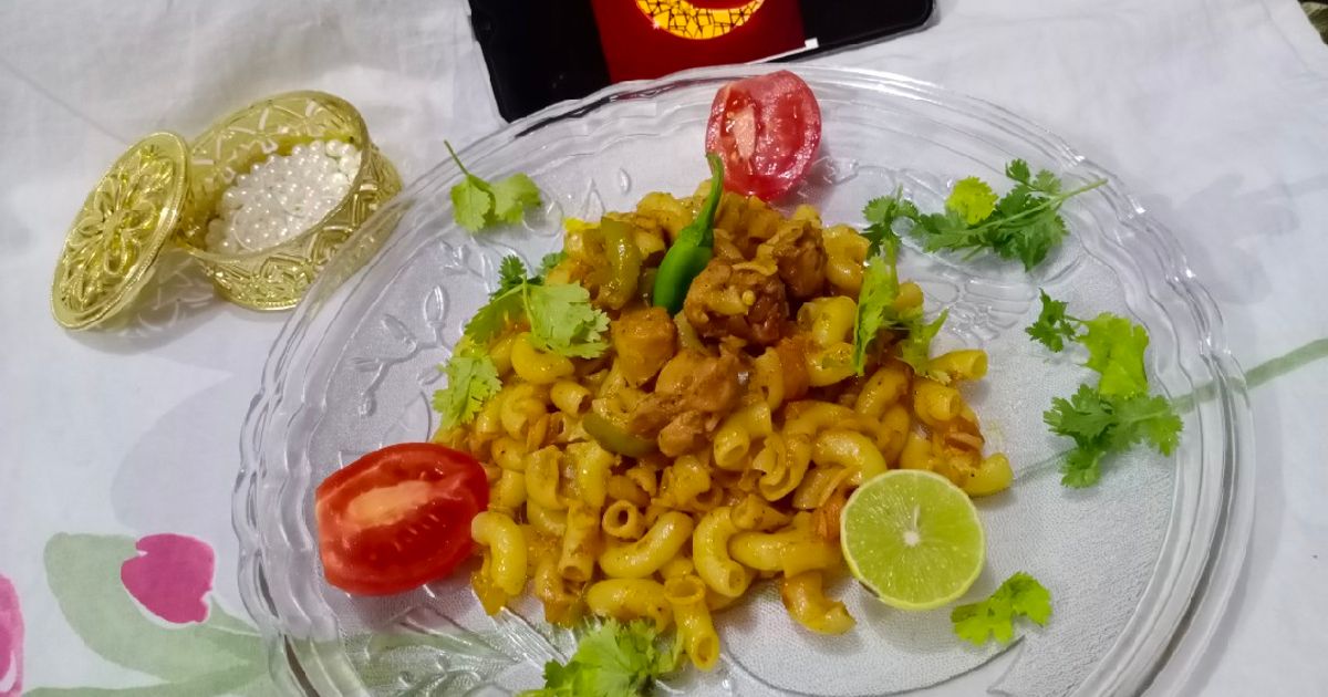 Chicken Tikka Macaroni Recipe by Misbah Rasheed Qureshì - Cookpad