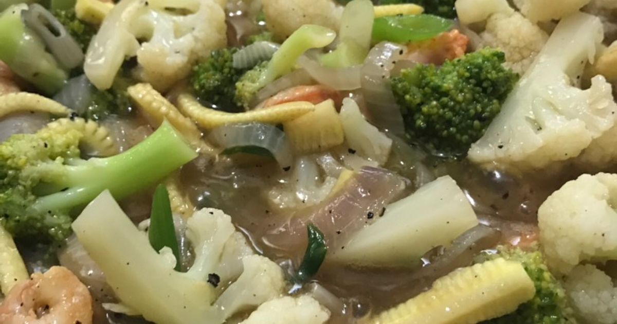 Resep Cah Kembang Kol,Broccoli, Putren & Udang oleh Mrs. Khan - Cookpad