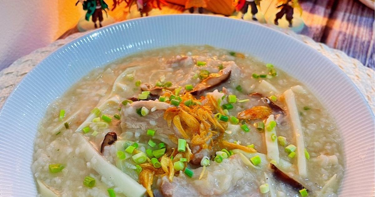 Bamboo Shoot And Pork Rib Savory Congee Recipe By 廚房女漢子 Ritas
