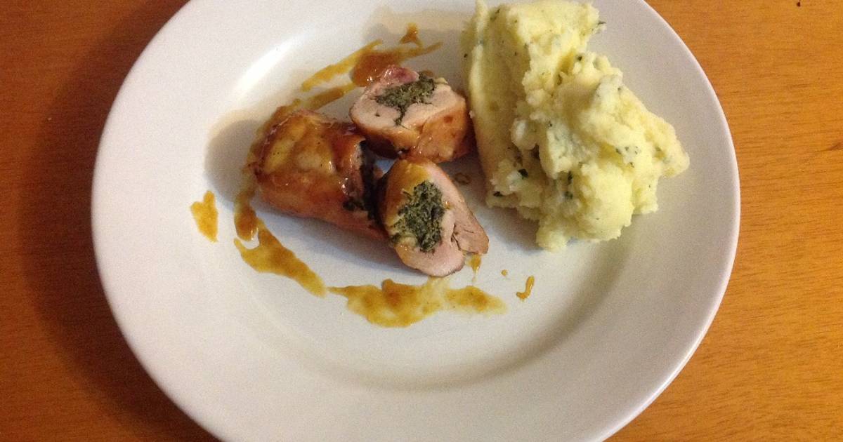 Suprema de pollo rellena de espinacas y ricotta Receta de karppediemme ...