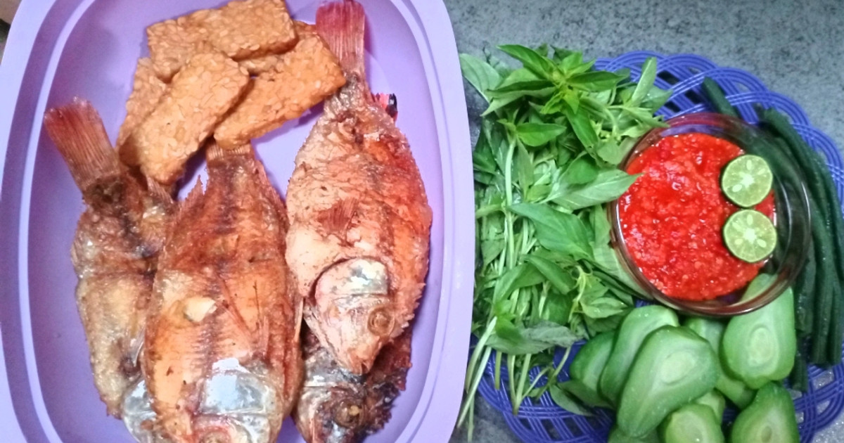 Resep 60. Ikan Tempe Goreng Lalapan oleh Maya Qomkriah - Cookpad