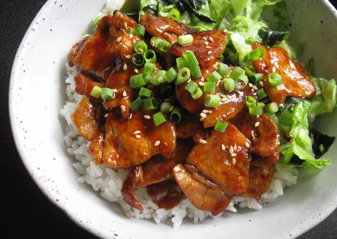 Gochujang Pork Rice Bowl Recipe by Hiroko Liston - Cookpad