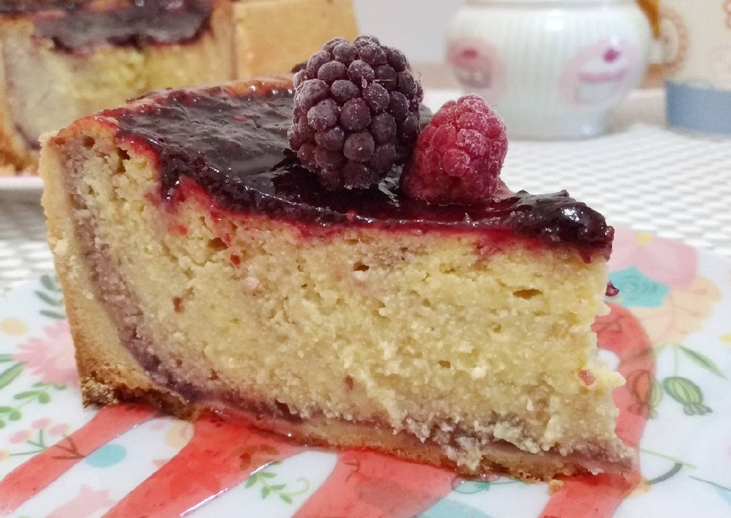 Cheesecake de frutos rojos Receta de Claudia Trocca- Cookpad