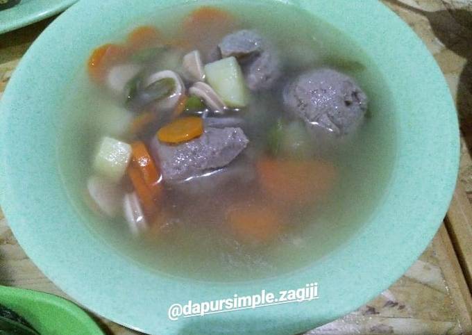 Resep Sayur Sop Baso Sosis Praktis oleh kenzkitchen_byfitriyani - Cookpad
