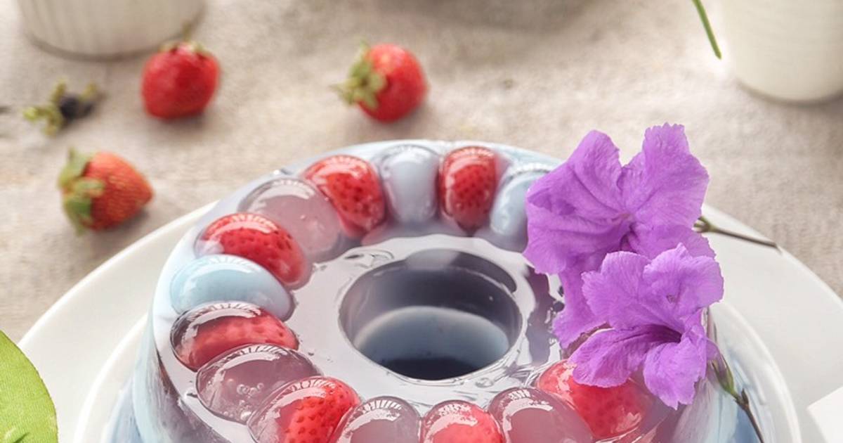 Resep Puding Bunga Telang oleh Frielingga Sit - Cookpad