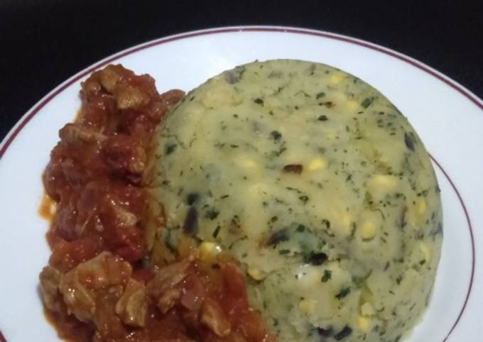 Mukimo and beef Recipe by Janesam - Cookpad