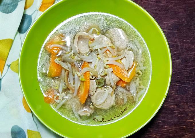 Resep Sup Taoge Bakso oleh Karlina.Kitchen - Cookpad
