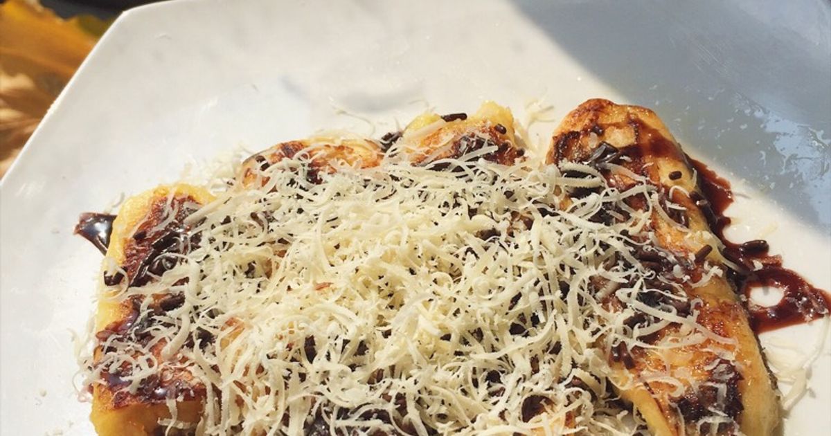 Resep pisang bakar teflon tanpa susu rumahan enak dan mudah - Cookpad