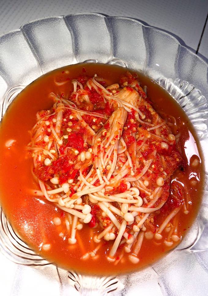 Resep Spicy enoki mushrooms oleh Windha Sari - Cookpad