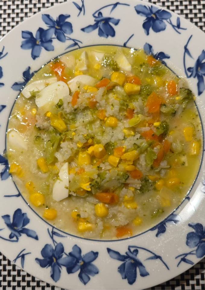 Sopa de arroz y verduras Receta de Karen- Cookpad